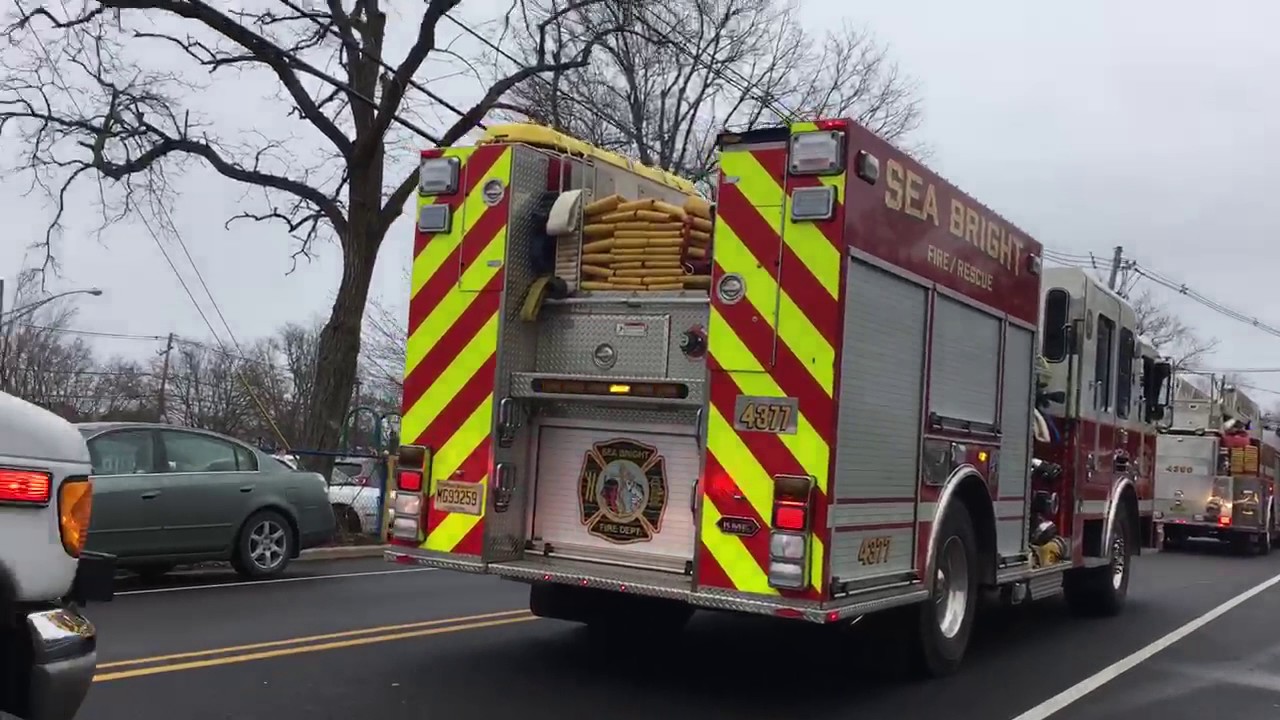 Sea bright fire department at st.patricks day parade - YouTube