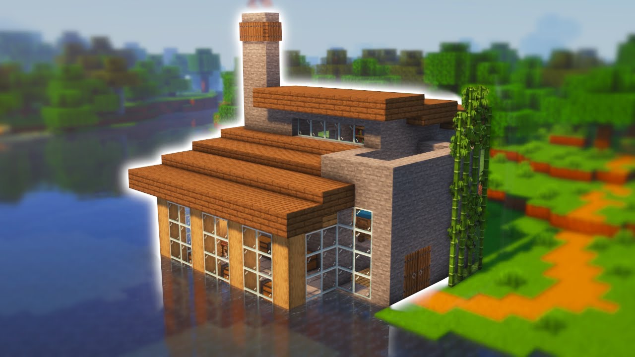 Minecraft | How to Build a Modern Lake House - YouTube