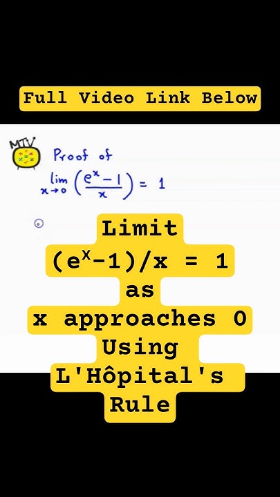 AP Calculus AB | CBSE Class 12 Maths | Limit (eˣ-1)/x = 1 as x ...