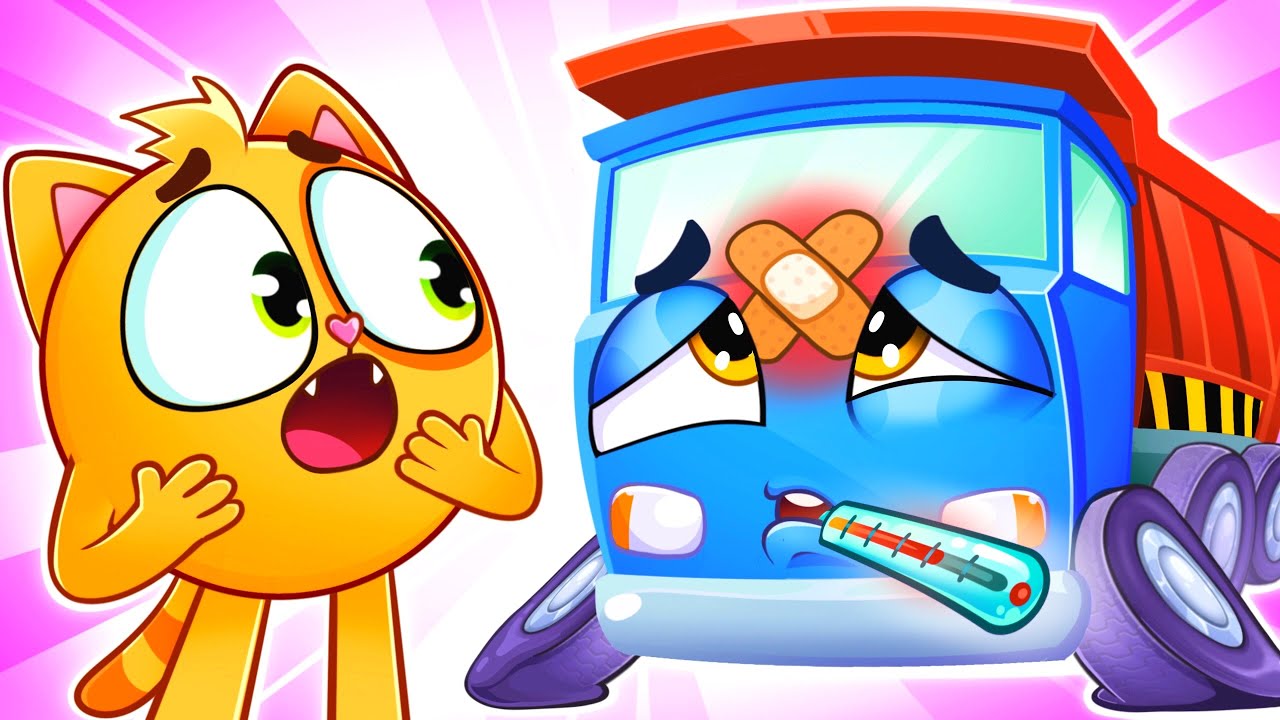 Construction Vehicles Got A Boo Boo 🥺 | Funny Kids Songs 😻🐨🐰🦁 And ...