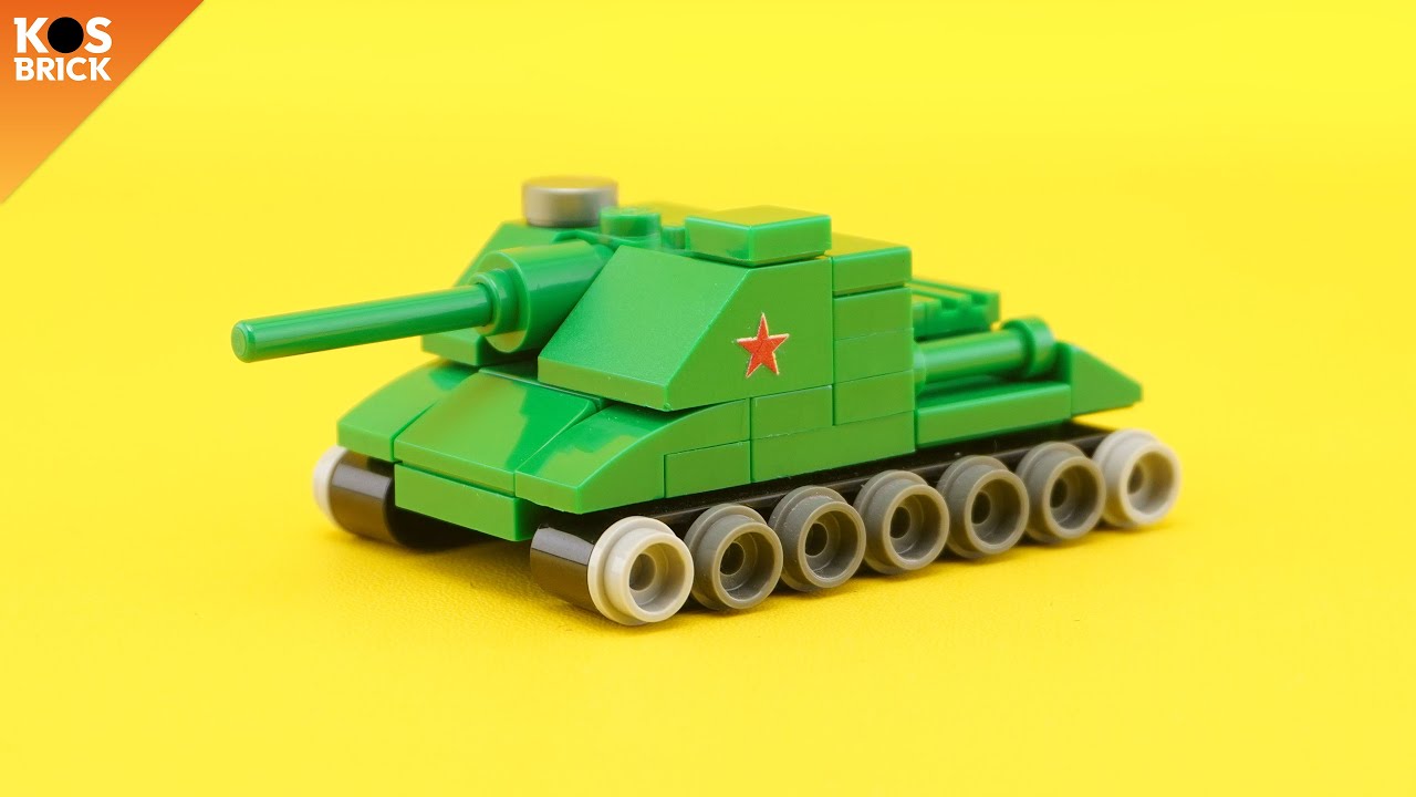 Lego SU-100 Soviet USSR WW2 Tank Mini Vehicles (Tutorial) - YouTube