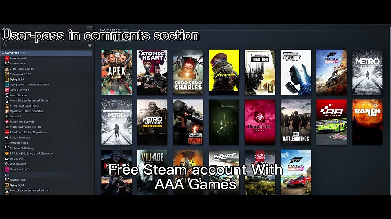 FREE STEAM ACCOUNT WITH AAA GAMES {2025} - YouTube