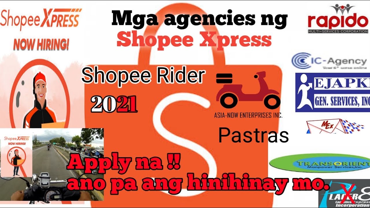ShopeeXpress Rider / mga agencies ng shopee. - YouTube