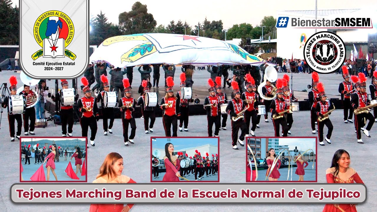 Tejones Marching Band de la Escuela Normal de Tejupilco - YouTube