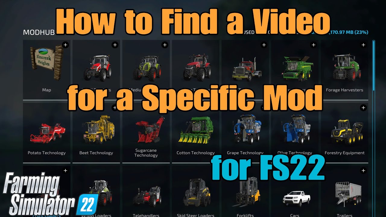 How to Find a Video For a Specific Mod for FS22 - YouTube