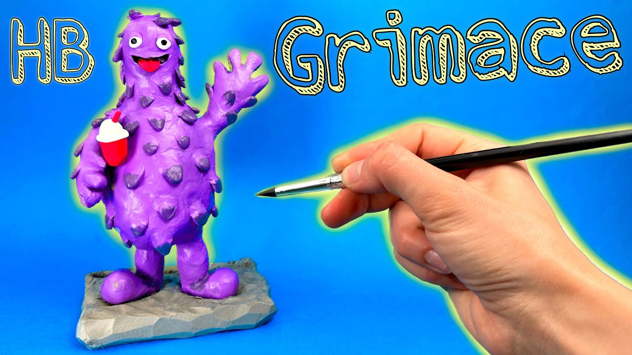 Making The Grimace Shake Birthday from Polymer Clay DIY 🎂 Character ...