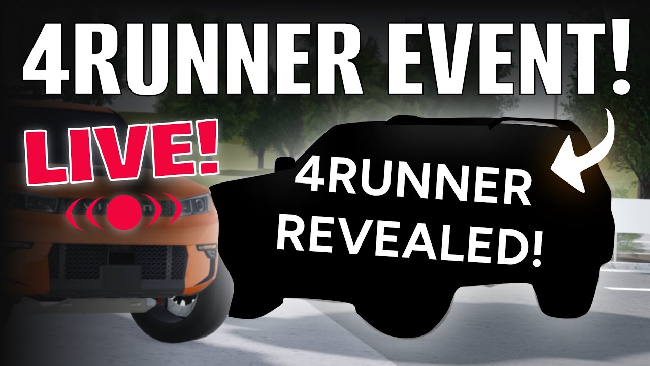 TOYOTA 4RUNNER REVEAL in Roblox Greenville - LIVE! - YouTube