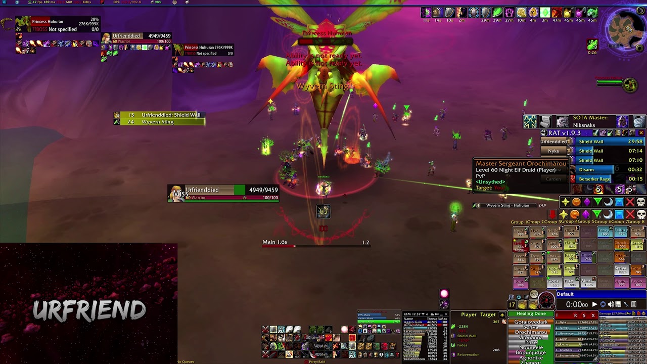 Princess Huhuran - Warrior POV | World of Warcraft Vanilla - YouTube