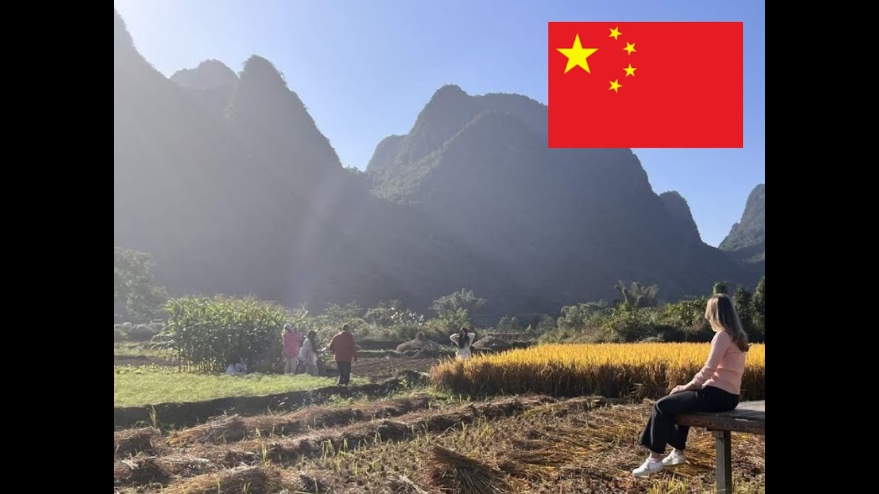 Chinese lesson in the beautiful China countryside - YouTube