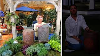 Barbara King Illuminated Medallion Garden Stool or Side Table on QVC