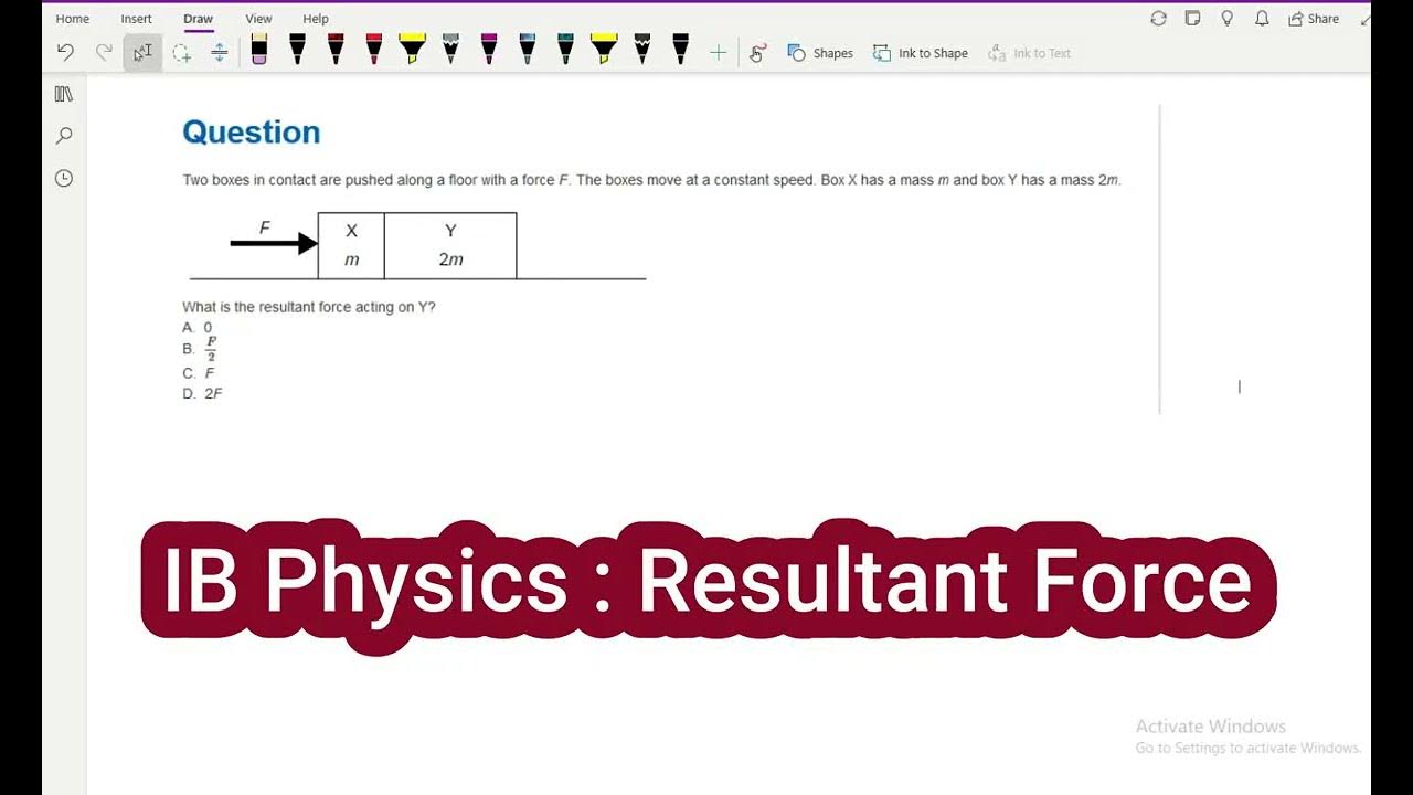 IB Physics Paper 1(Topic 2: Mechanics/ Resultant Force) - YouTube