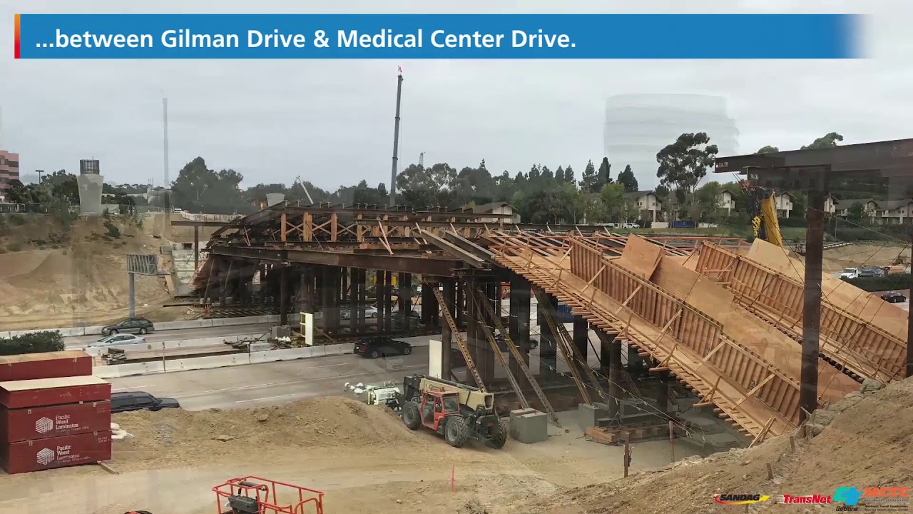 Gilman Drive Bridge Construction Update - December 2017 - YouTube