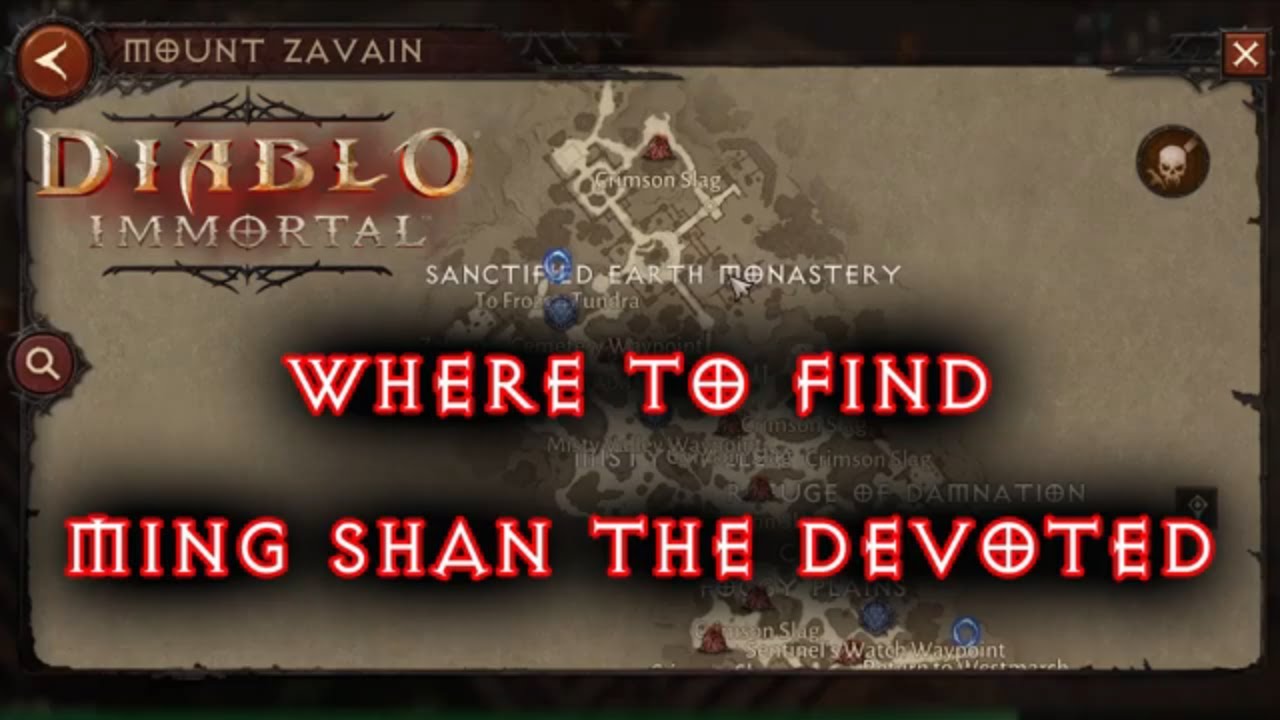 diablo immortal - where to find ming shan the devoted guide - YouTube