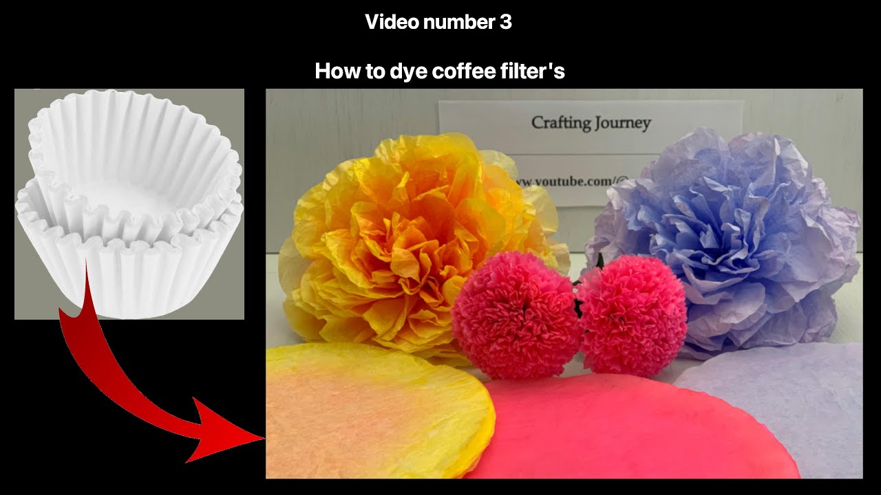 how to dye coffee filter / how to dye coffee filter with acrylic paint ...