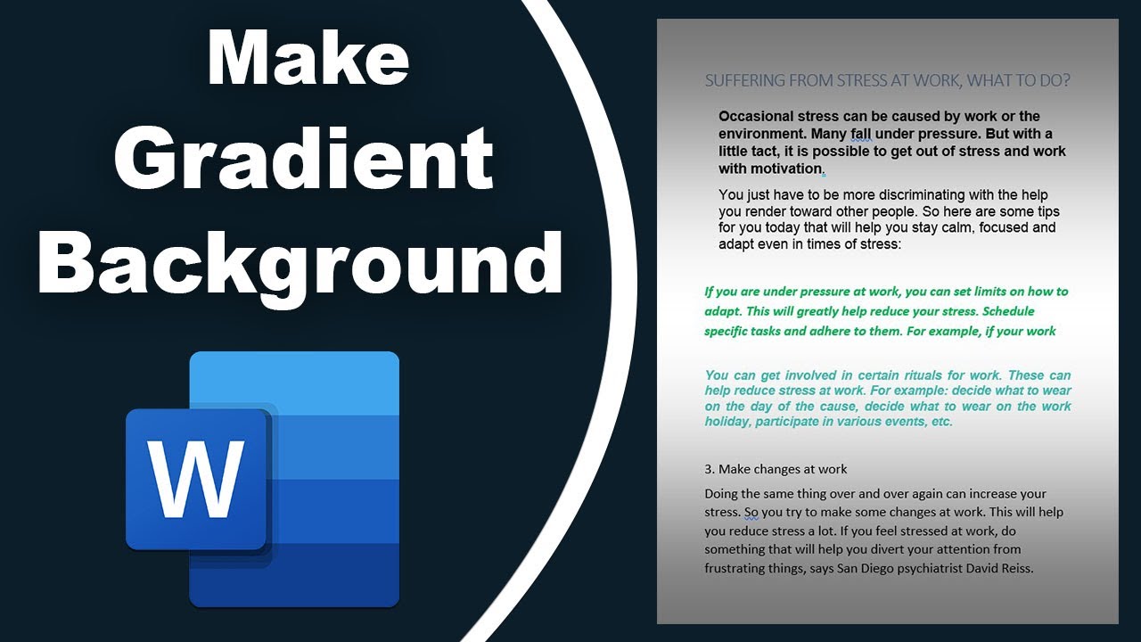 How To Make A Gradient Background In Word 2021 Create Gradient Background Using Microsoft Word How To Make A Gradient Background In Word 2021 Create Gradient Background Using Microsoft Word
