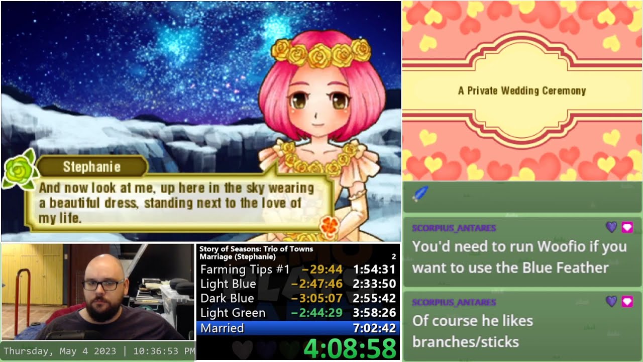 [WR] Story of Seasons: Trio of Towns - Stephanie Marriage Speedrun (4: ...