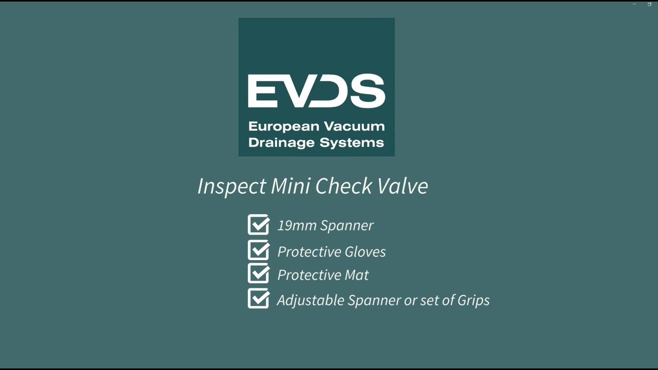 6. How to inspect an Evac Optima 5 vacuum mini check valve - YouTube