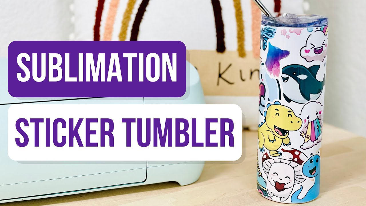 🥤 DIY Sublimation Sticker Skinny Tumbler - YouTube
