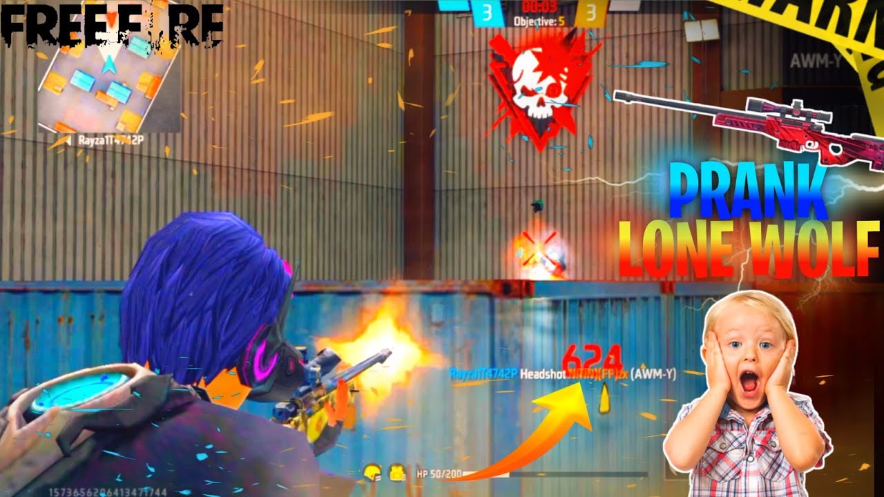 LONE WOLF PRANK || LONE WOLF NOOB PRANK - Garena Free Fire - YouTube