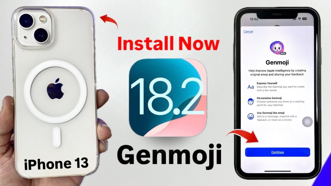 How to Get Genmoji on iPhone 13 iOS 18.2 - YouTube