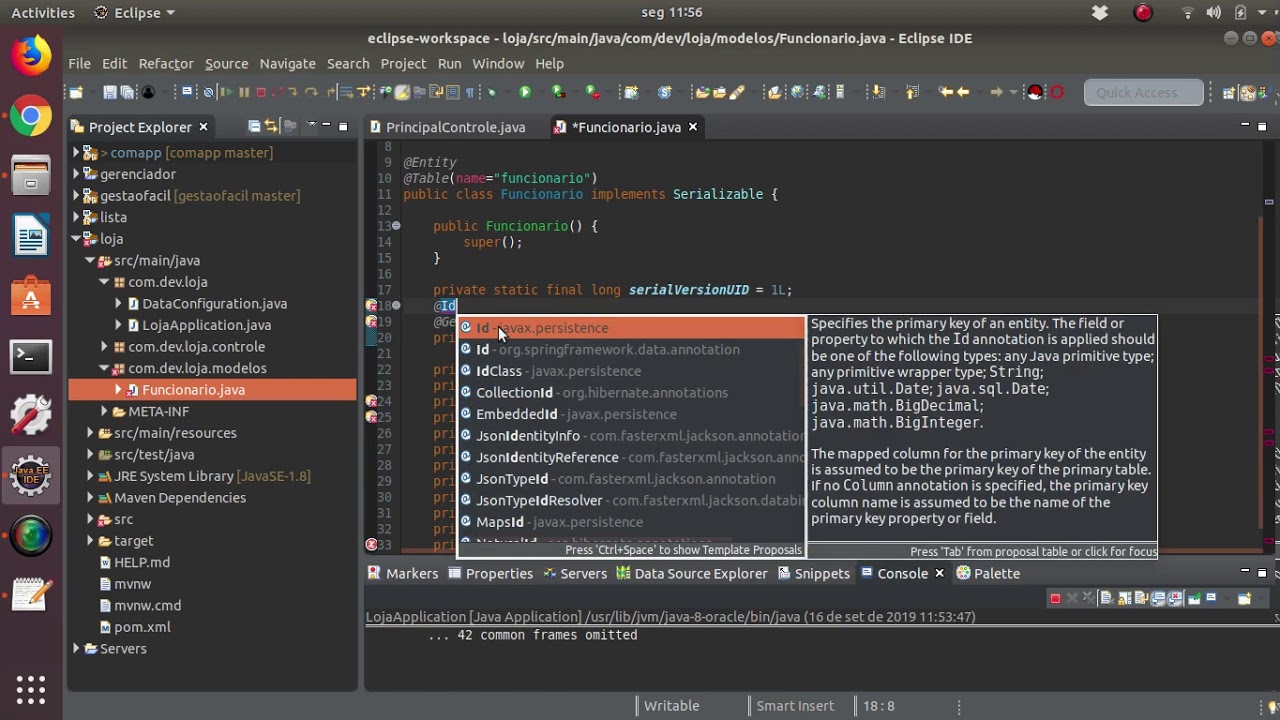 Loja Virtual com Spring Boot - Aula 6 (Modelo do funcionário) - YouTube