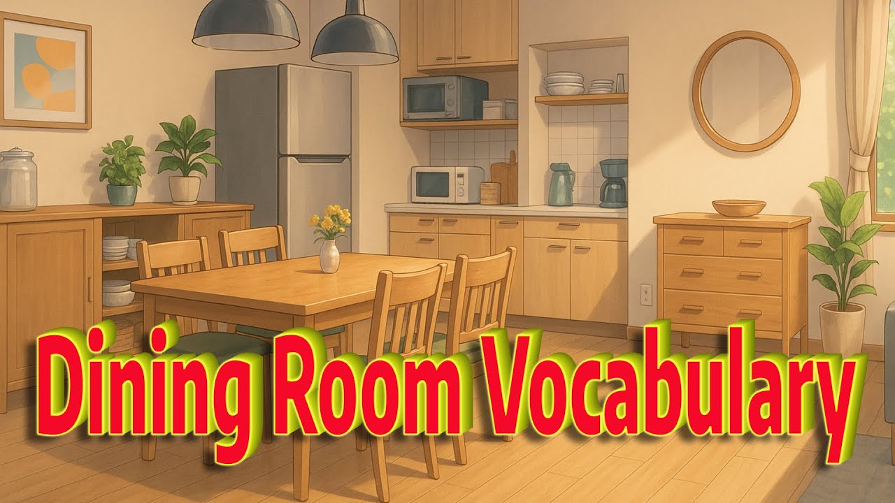 🍱 🪑 20 Dining Room Vocabulary Words | Learn English for Daily Life # ...