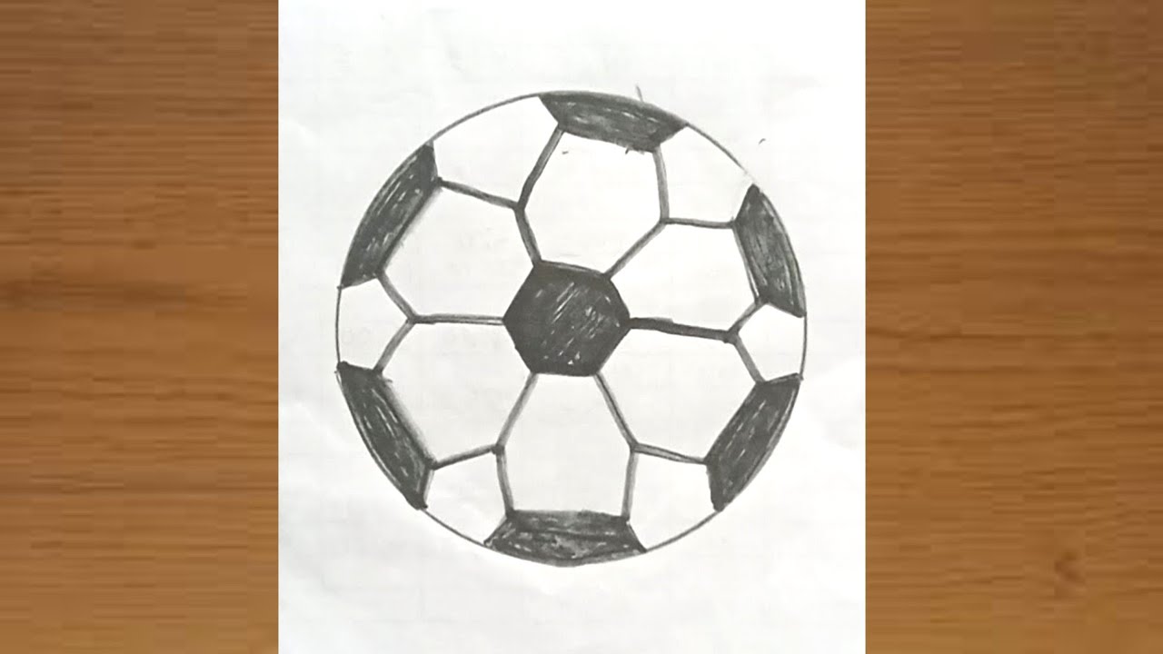 How to draw football || Easy football drawing || - YouTube
