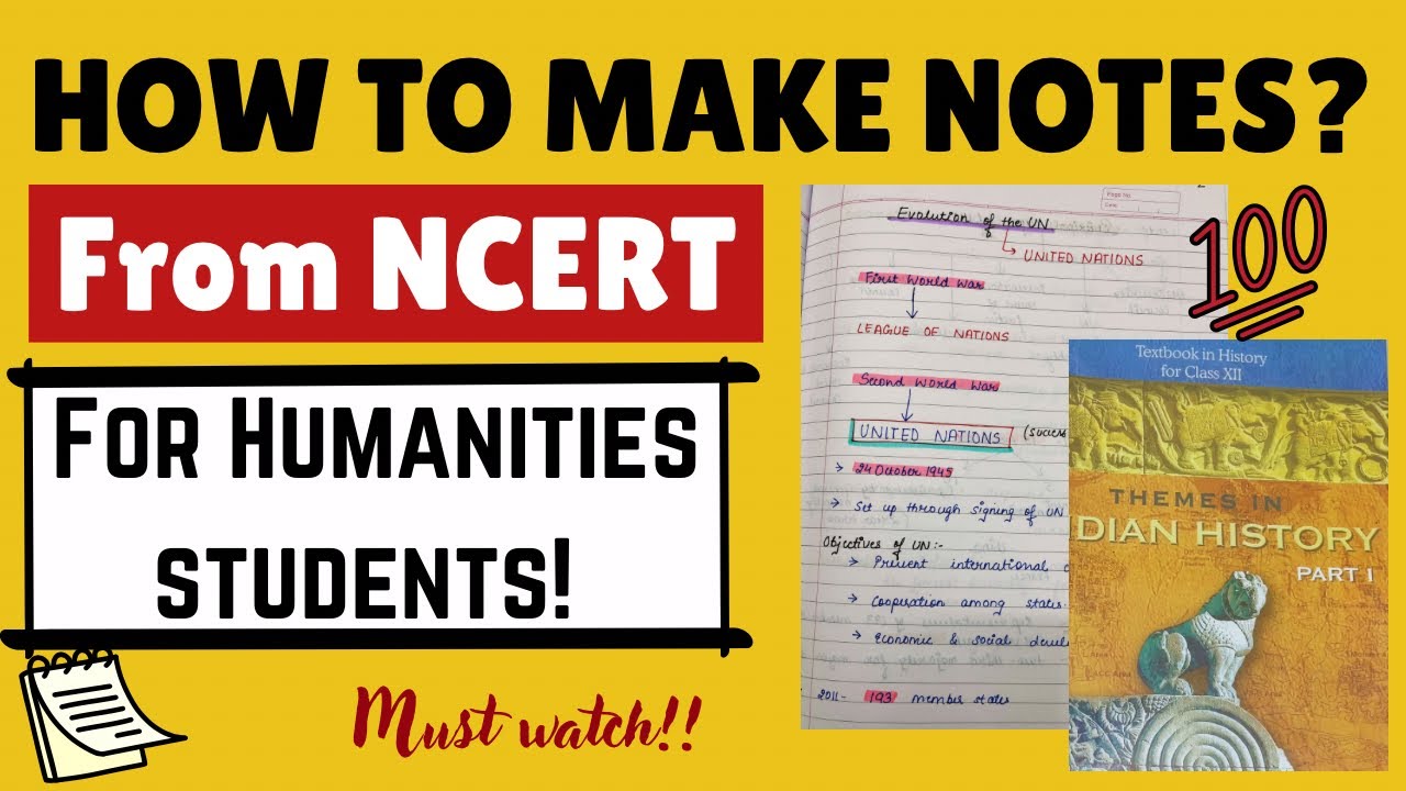 HOW TO MAKE NOTES | HUMANITIES SUBJECTS📝 CLASS- 11th & 12th #class12 # ...
