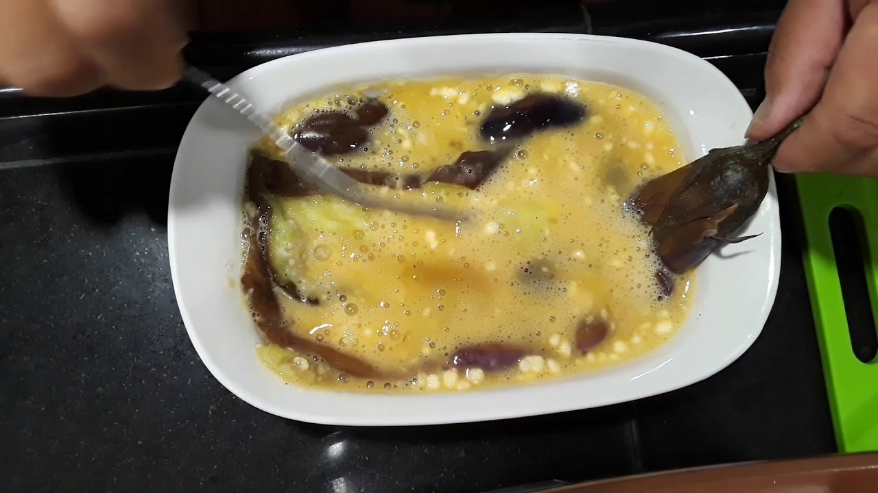 How to cook Tortang Talong with skin fresh from the garden. - YouTube