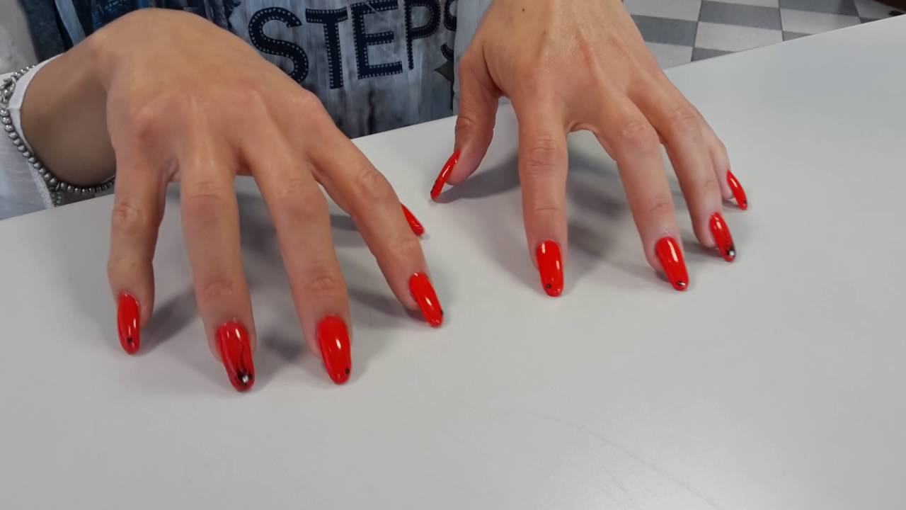 ASMR : Tapping on table with my red nails Art - Part 1 - YouTube