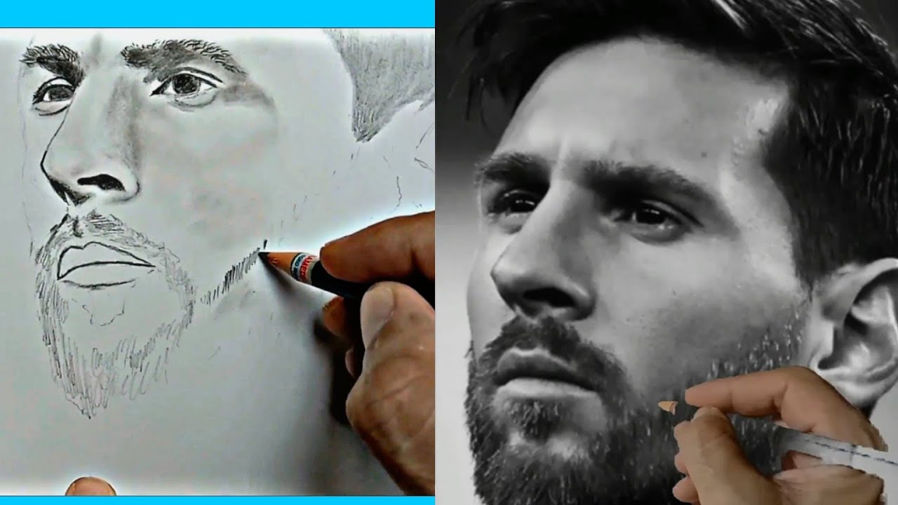 How to Draw Lionel Messi | Lionel Messi | Messi Skills | Painting - YouTube
