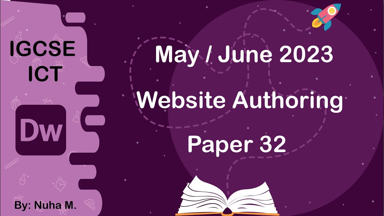 Igcse Ict May June 2023 Paper 32 Website Authoring Dreamweaver 6441