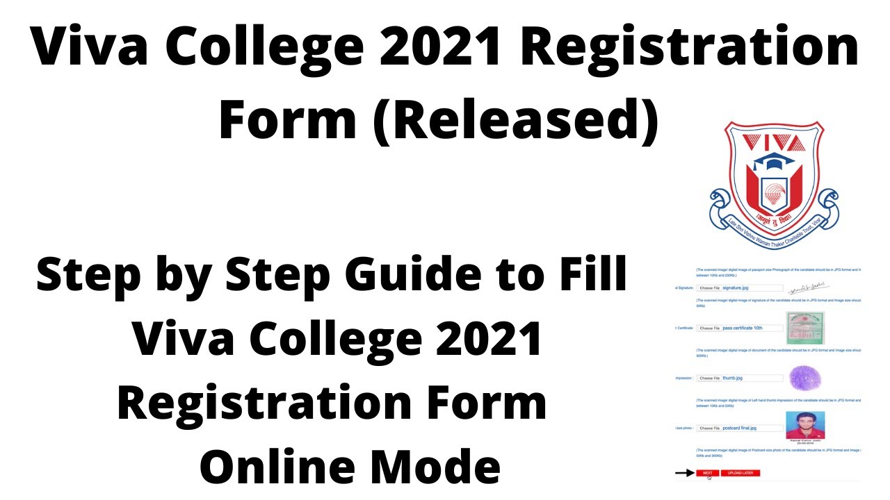 Viva College 2021 Registration (Started) - How to Fill Viva College ...