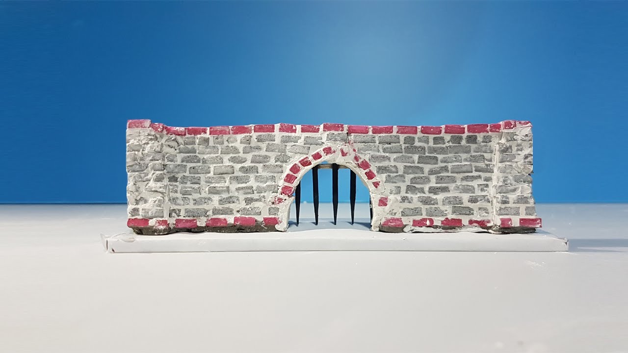 Building a small brick wall gate using the smallest bricks - YouTube