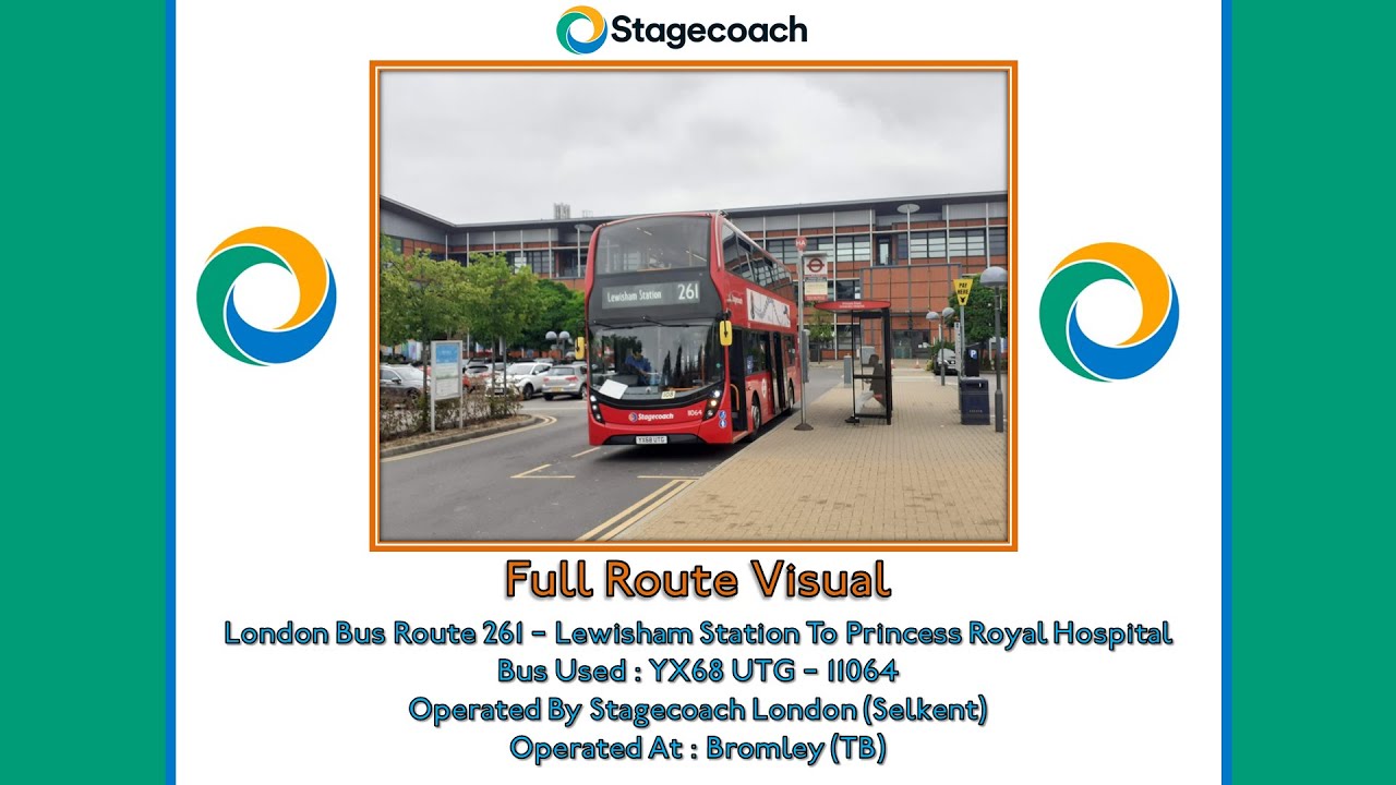 FULL ROUTE VISUAL | London Bus Route 261 Lewisham Station to Princess ...
