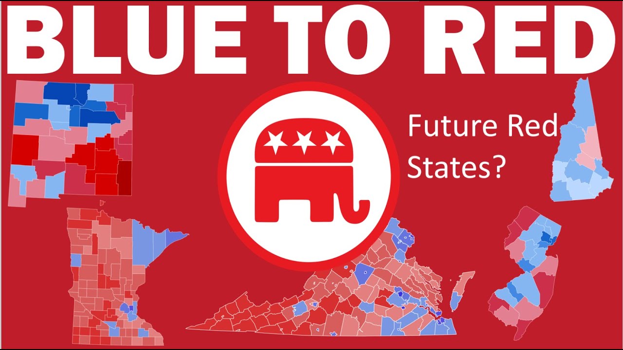 FROM BLUE TO RED | The TOP 5 States that HAVE A CHANCE in going RED in ...
