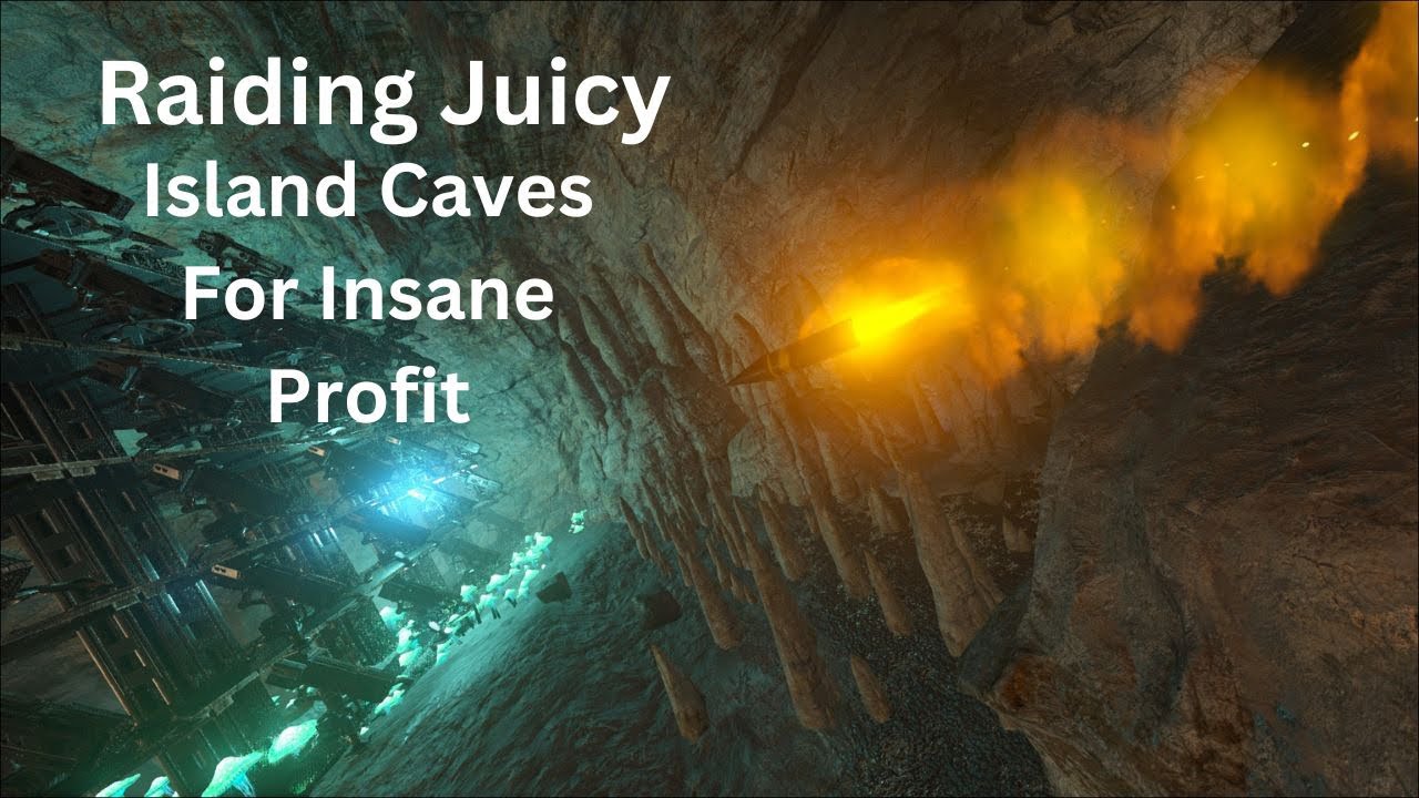 How We Raided Two Island Cave Bases For Insane Profit In Ark - YouTube