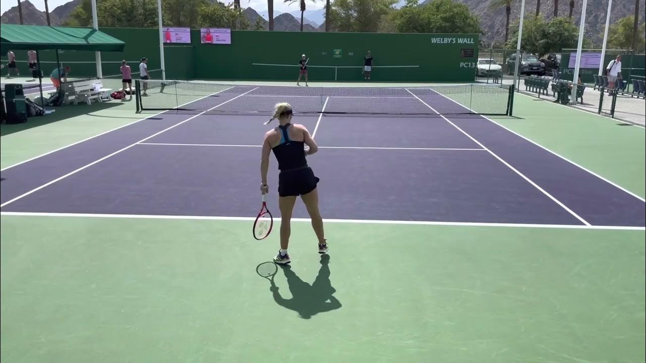 Angelique Kerber & Iga Swiatek warm up practice (pt2 “the other side”) - YouTube
