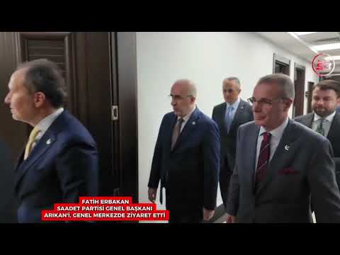 Fatih Erbakan, Saadet Partisi Genel başkanı Mahmut Arıkan'ı, genel merkezini ziyaret etti