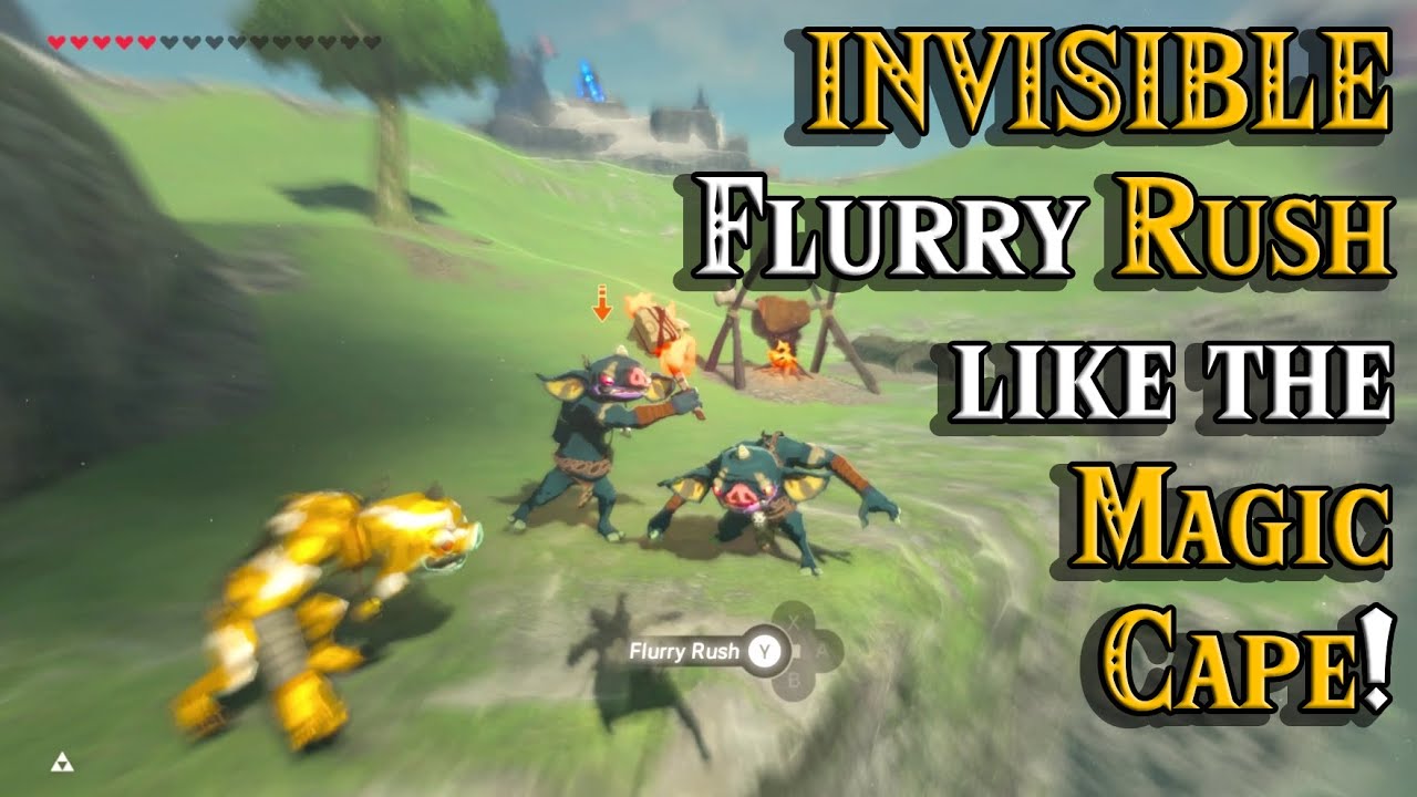 INVISIBLE Flurry Rush GLITCH like the Magic Cape in Zelda Breath of the ...