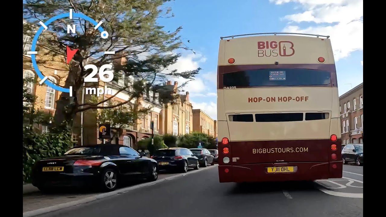 Big Bus, BIG speed as usual. Blasting through Battersea +50% the speed ...