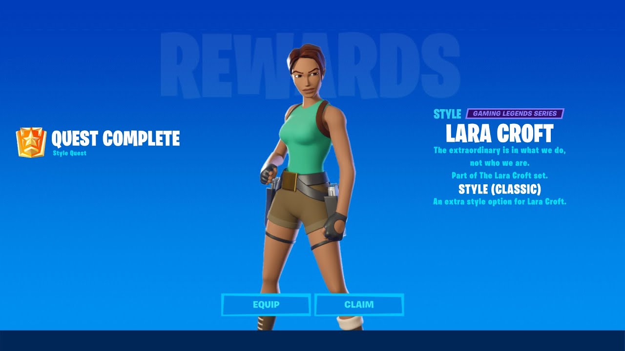 How to Unlock Lara Croft Classic Edit Style in Fortnite Season 6 ...