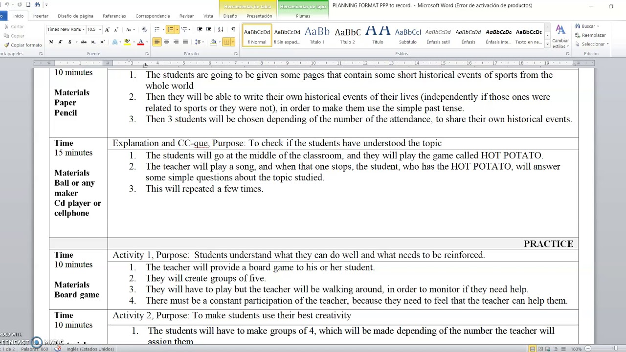 PPP LESSON PLANNING - YouTube