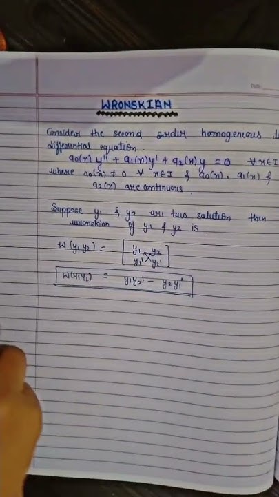 WRONSKIAN ORDINARY DIFFERENTIAL EQUATIONS FOR IIT JAM/CSIR NET 😊 ️ ️@maths_world_official #maths ...
