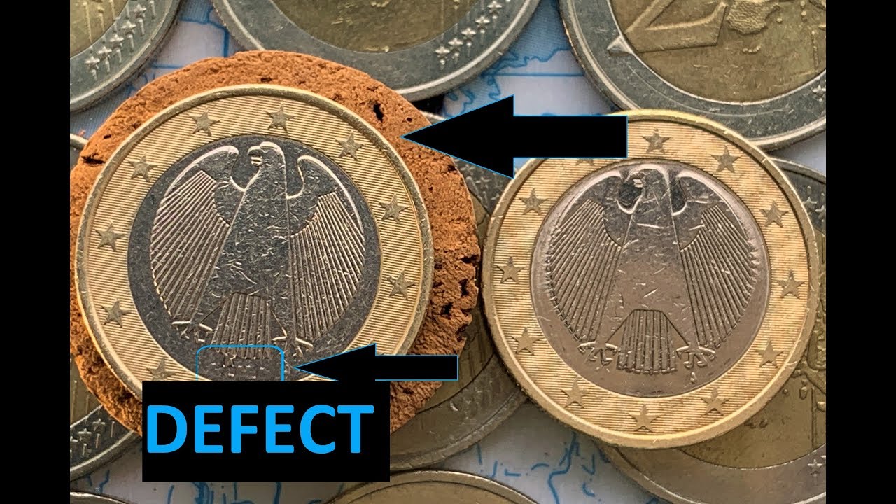 Deutschland 1 Euro 2002 J Defect coins RARE - YouTube