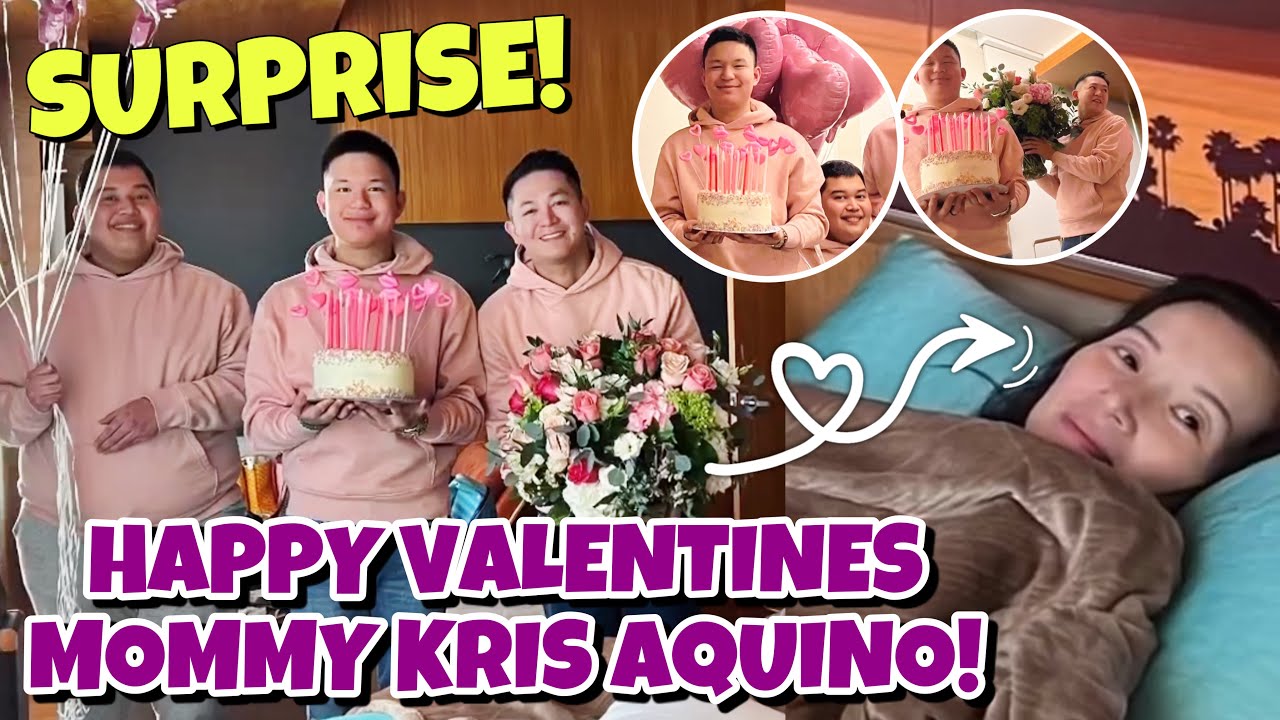 EARLY VALENTINES SURPRISE NI BIMBY & KUYA JOSH KAY KRIS AQUINO 😍 1ST ...