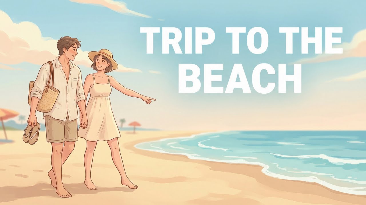Trip to the Beach | A Simple English Story for Beginners | Learn ...
