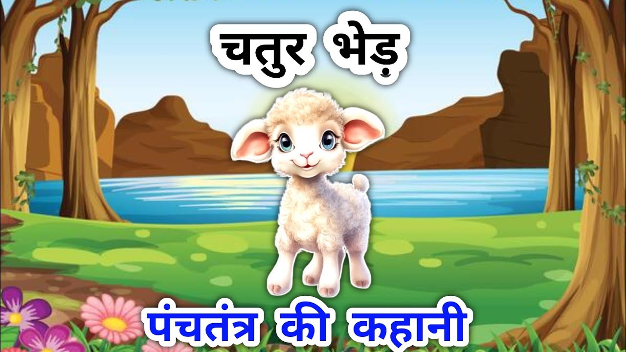 Chatur Bhed। चतुर भेड़।Clever Lamb।Hindi Animated Story।#cartoon# ...