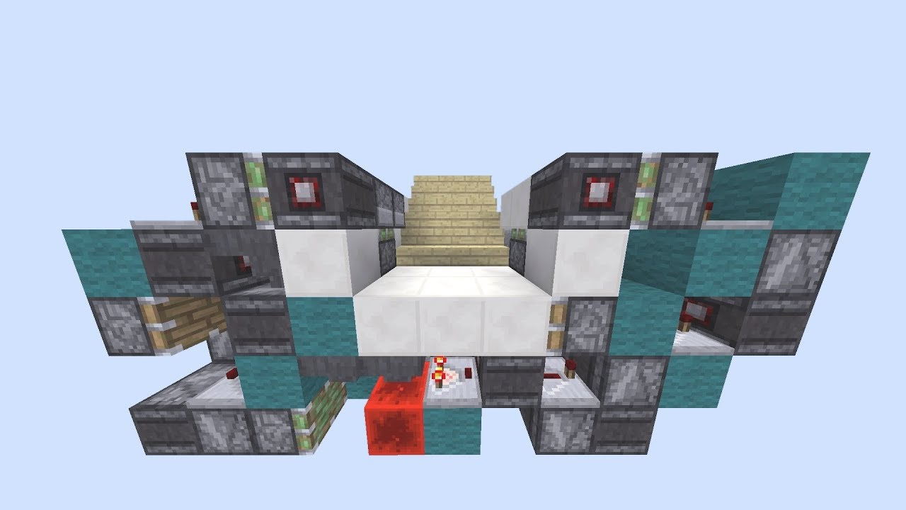 Smallest 3 Wide Hidden Staircase! [330 Blocks] w/ BrubriRedstone - YouTube