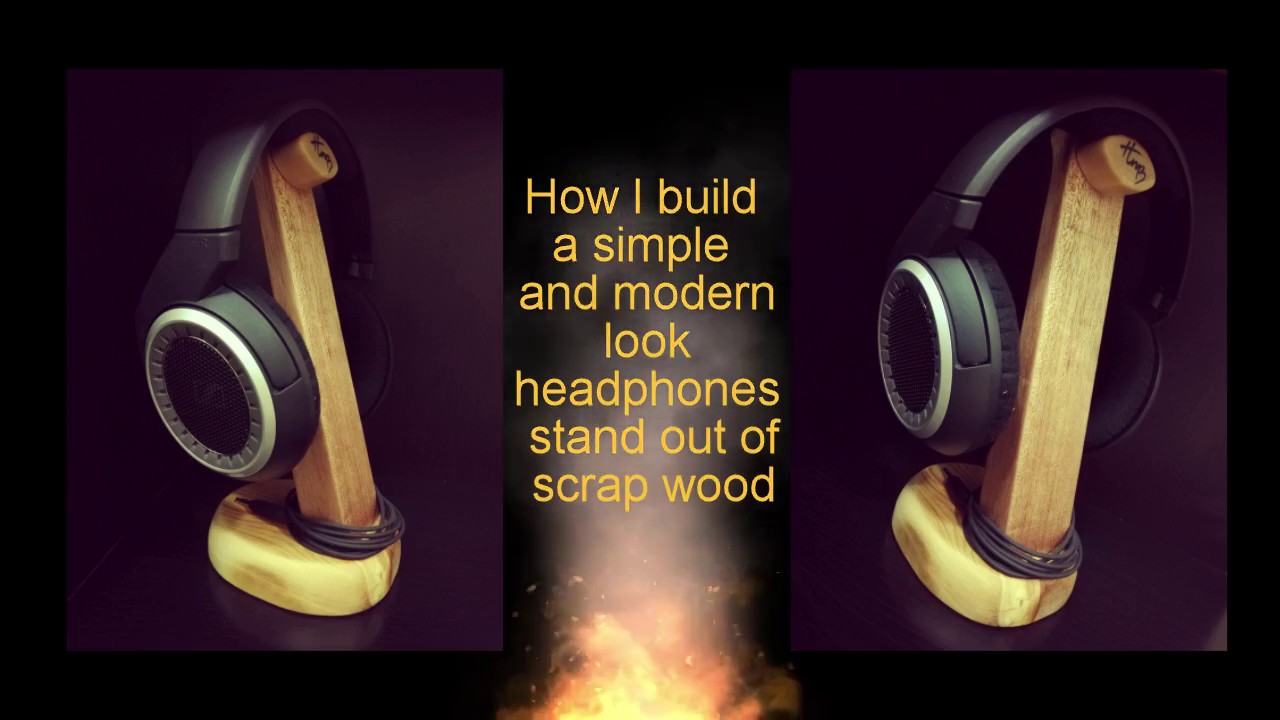 Build a Headphones Stand of Scrap Wood DIY - YouTube